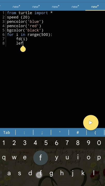 Python turtle Whirlpool 🎶 #python #design #coding #computerscience #ai ...