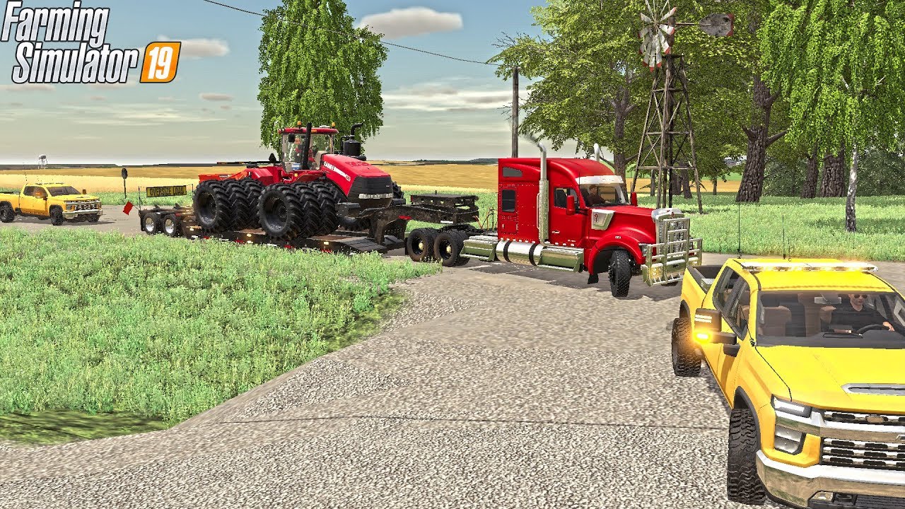 ESCORTING OVERSIZE LOAD (CASE STEIGER TRIPLES) | PILOT TRUCKS | FARMING ...