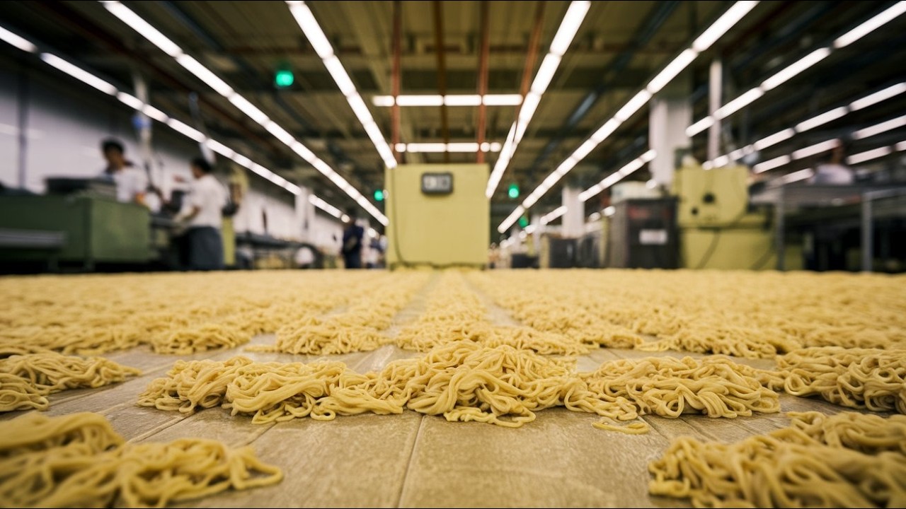 Inside the Instant Noodles Factory | Noodles Factory Process - YouTube