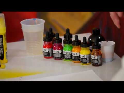 Tutorial : How to use Liquitex Acrylic Inks! - YouTube