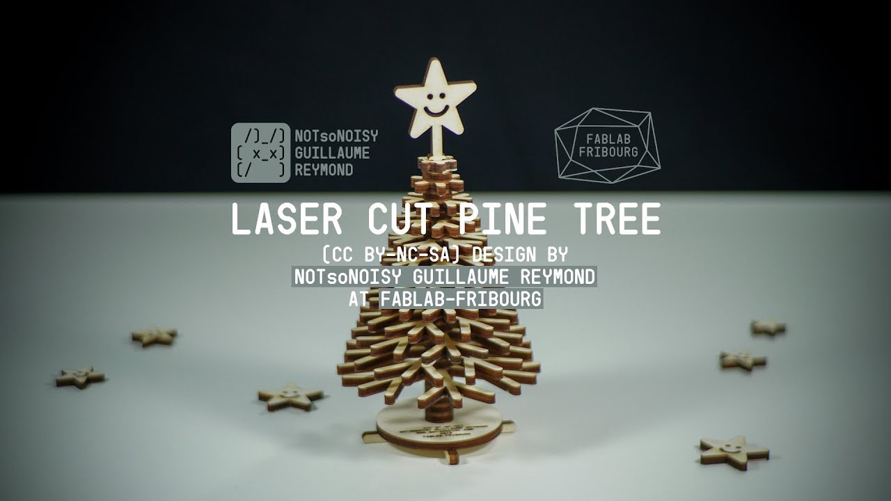 Laser Cut Pine Tree (sapin en découpe laser) - YouTube