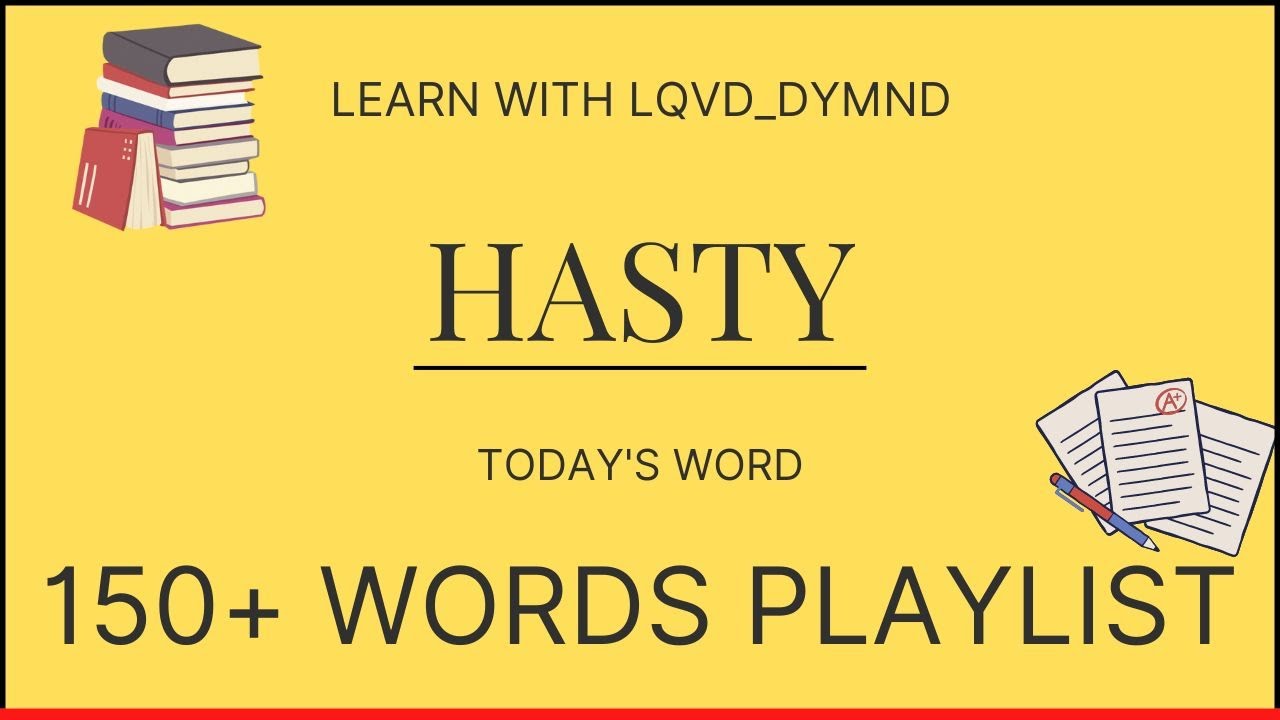 Hasty - Learn A Word Everyday Series for TOEFL, IELTS, TOEIC, CGL ...