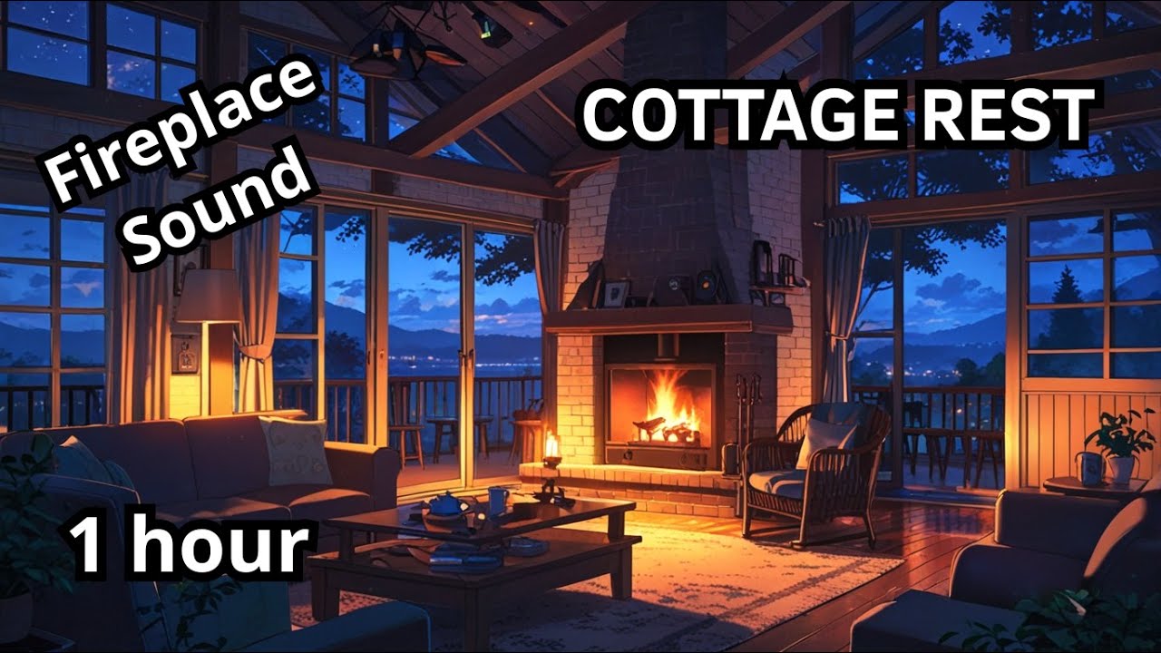 🔥 Lo-Fi Cozy Cottage Rest 🔥 | 1 Hour of Warm Crackling Fire - YouTube