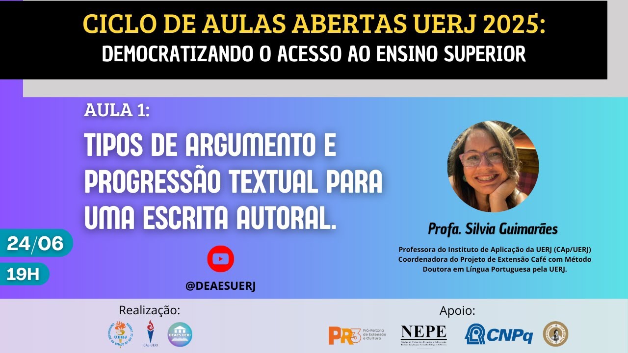 Aula 1: Tipos de argumentos e progressão textual para uma escrita ...