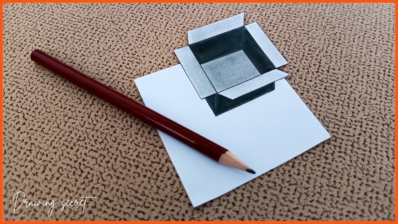 3d box: how to draw 3d box on paper - YouTube