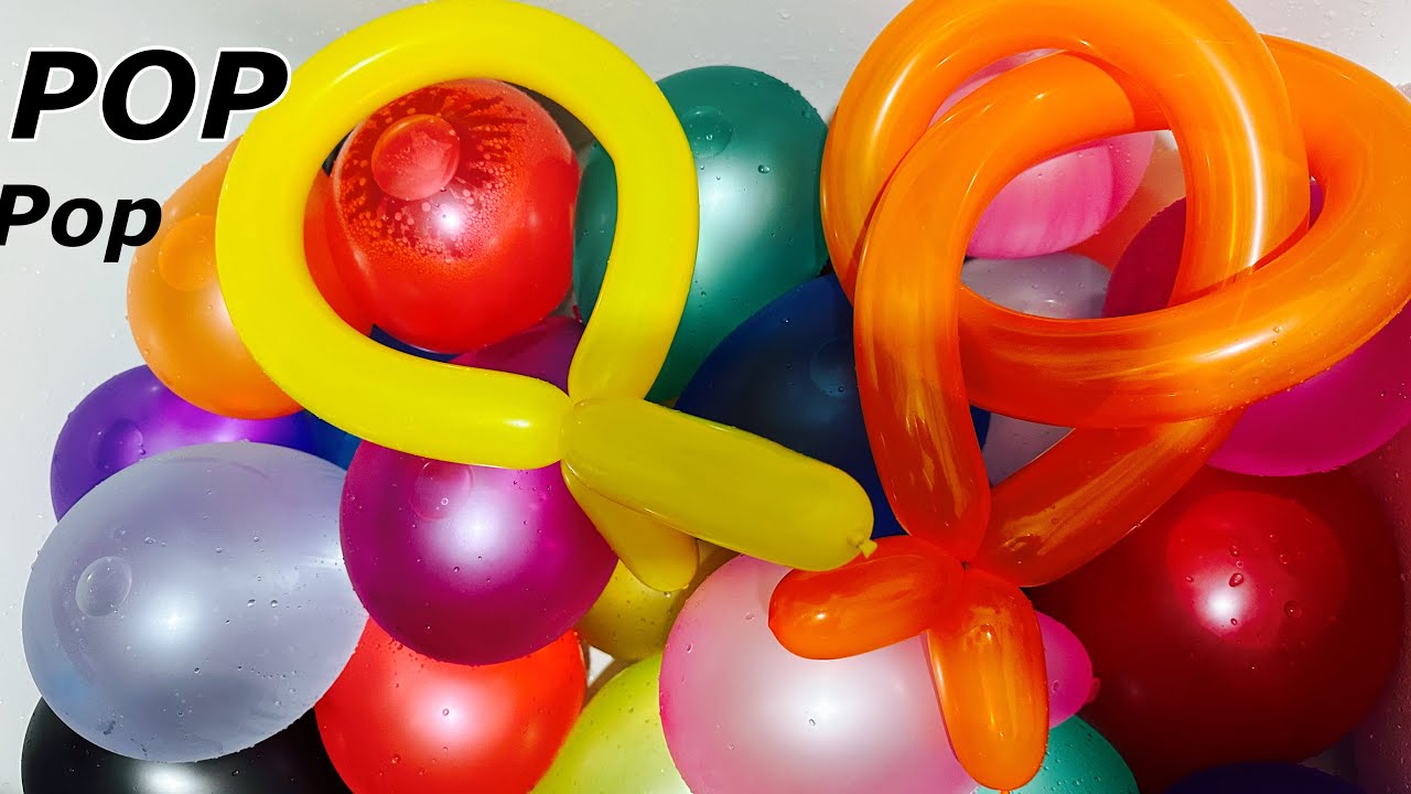Pop pop water balloons | Water balloon pop | popping water balloons🎈🎈🎈 ...