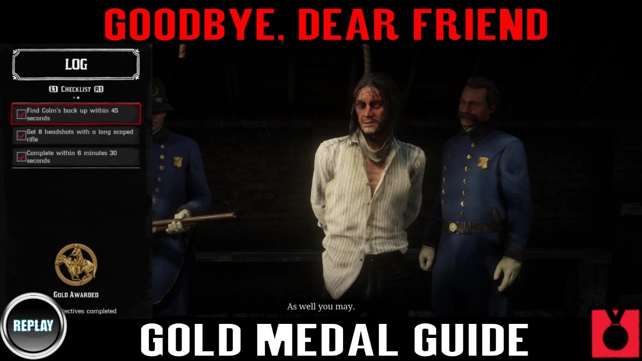Red dead Redemption 2 Goodbye Dear Friend Gold Medal - Gold Rush Trophy ...