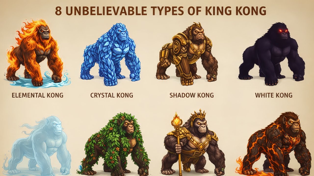 8 Unbelievable Types of King Kong | Elemental, Shadow & God Kong ...