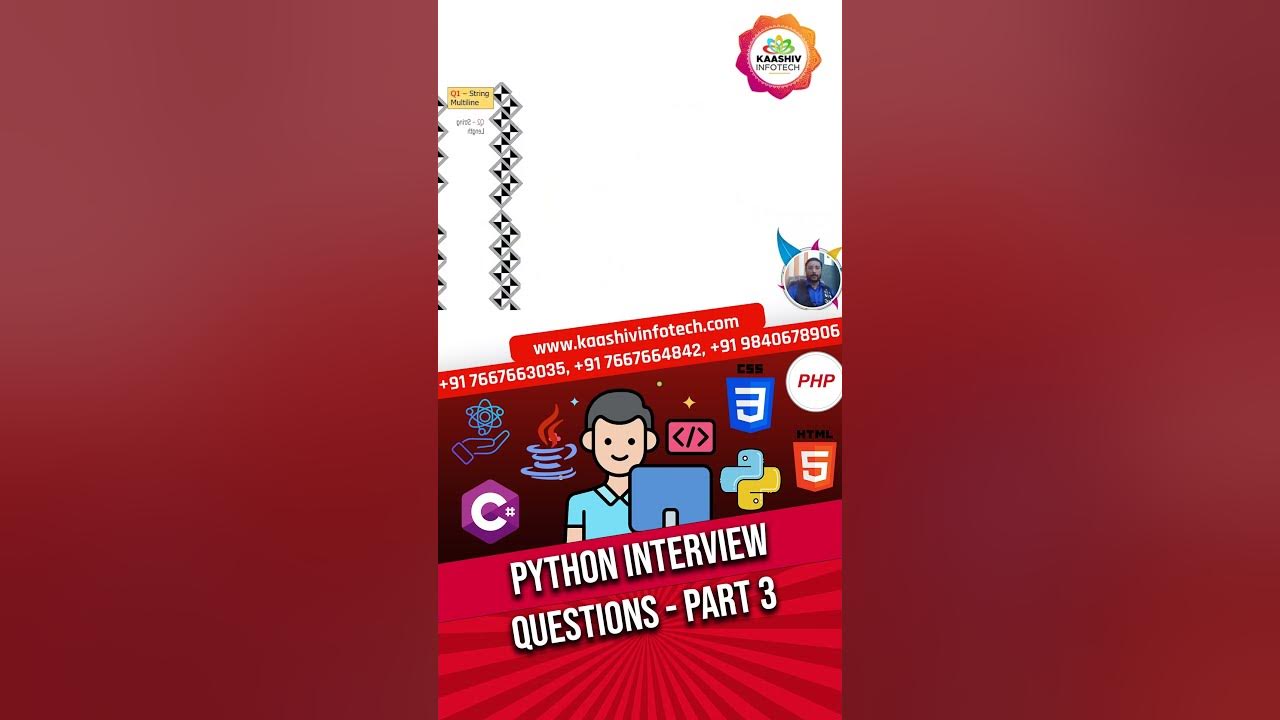 Top Python Interview Questions And Answers Part 3 Pythontutorial Kaashivinfotechreviews