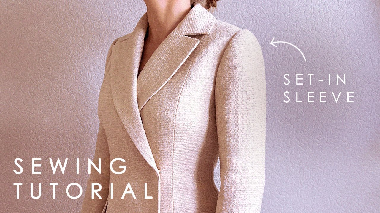 How To Sew a Set-In Sleeve With a Sleeve Head and Shoulder Pad - YouTube