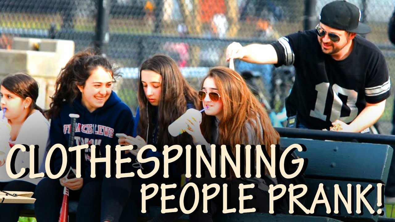 CLOTHESPINNING PEOPLE PRANK (EPIC BATTLE) | CLOTHESPINNING CHALLENGE ...