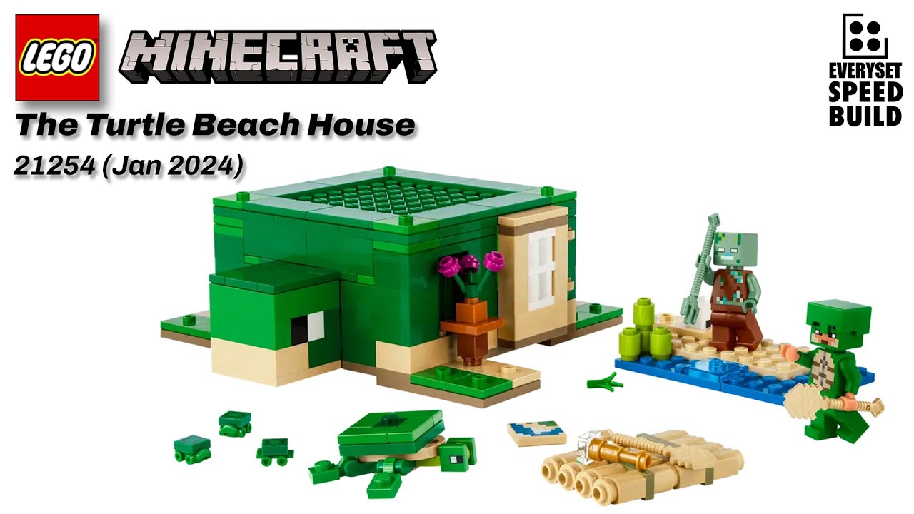 LEGO Minecraft - The Turtle Beach House - 21254 Speed Build - YouTube