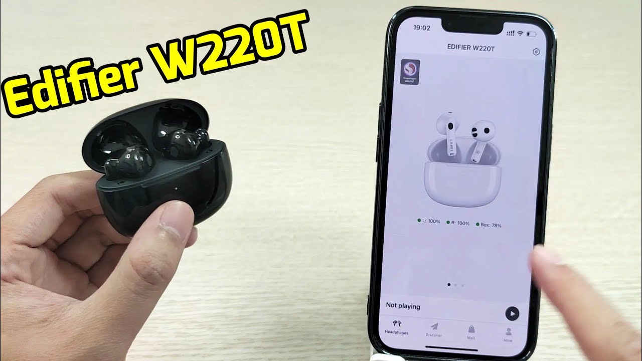 Chi tiết Edifier W220T : Tai nghe Earbuds giá rẻ có khử ồn, có App, Rất ...