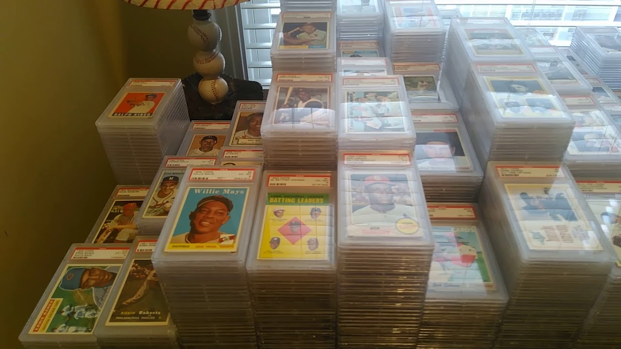 Turning my baseball card collection into slab mountain - YouTube