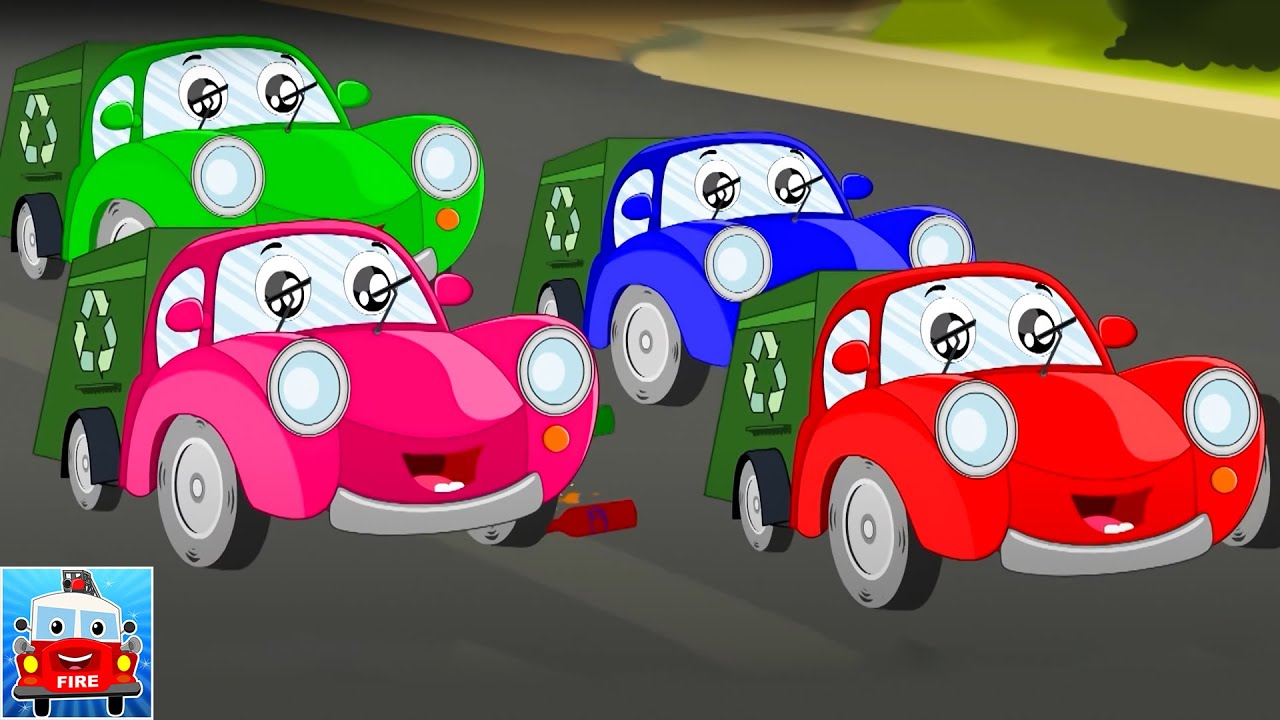 Five Little Garbage Trucks & More Vehicle Videos for kids - YouTube