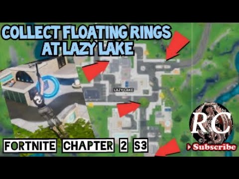 Collect Floating Rings at Lazy Lake Challenge, All Locations , FORTNITE ...