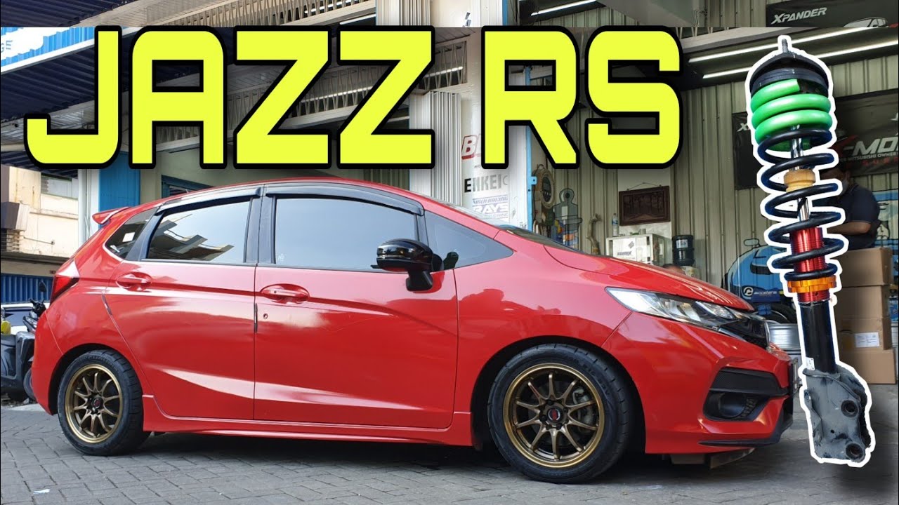 JAZZ RS Ganti velg Rays CE28 dan Pasang COILOVER CUSTOM | Toko Velg ...