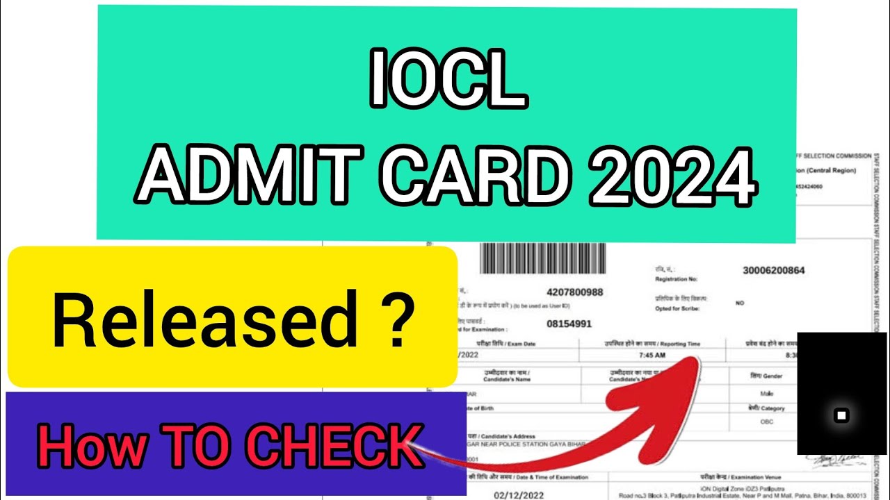 IOCL Admit Card 2024 | How To Check IOCL Admit Card 2024 - YouTube