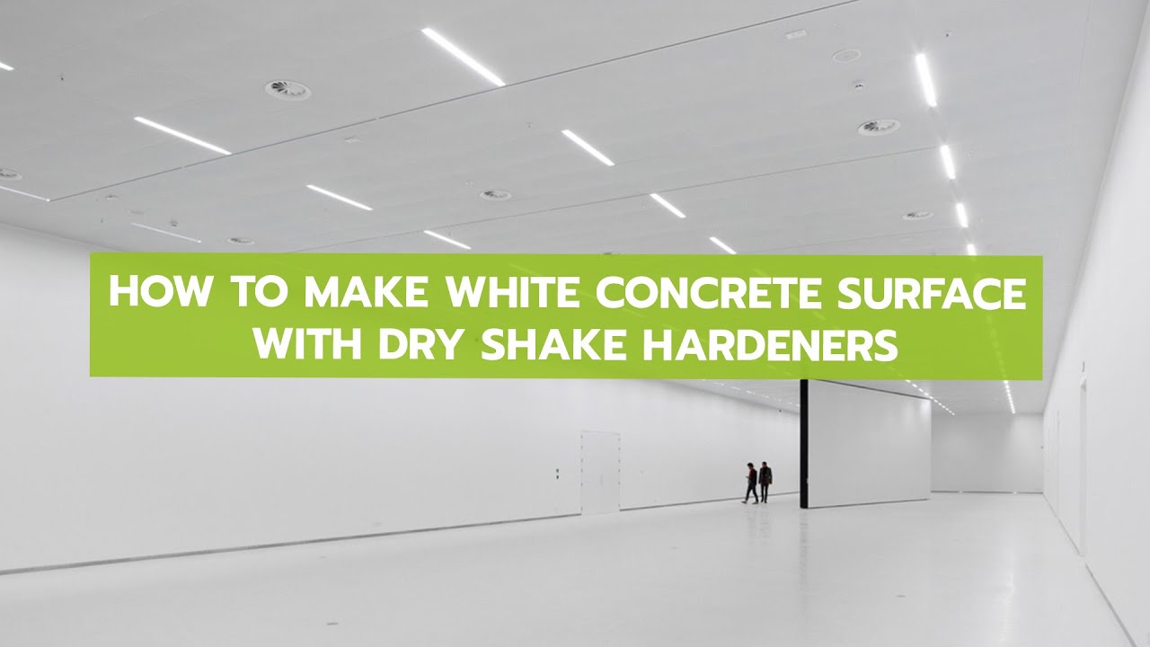How to make white concrete surface with dry shake hardeners - YouTube