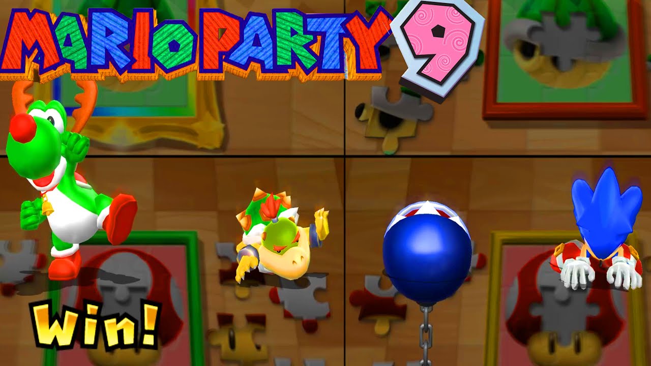 Mario Party 9 Step It Up - Bowser Jr vs Chain Chomp vs Sonic vs Yoshi ...