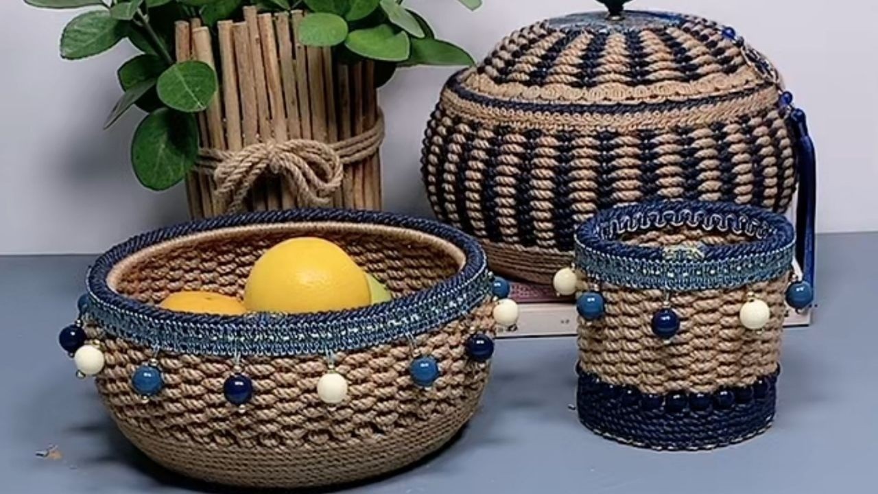 How to Craft Hemp Rope Basket for Beginners #diy #handmade #craftideas ...