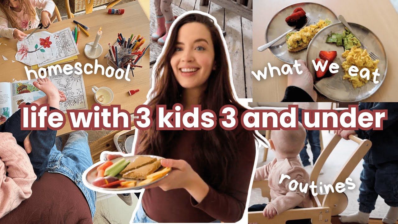 A REAL Day in My Life with 3 Kids 3 and Under! | Routines, Preschool ...