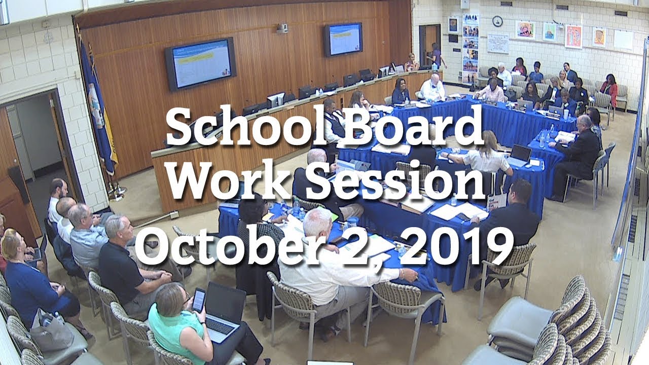 School Board Work Session (10-2-19) - YouTube