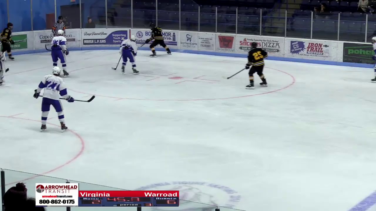 Virginia Blue Devils Hockey vs Warroad - YouTube