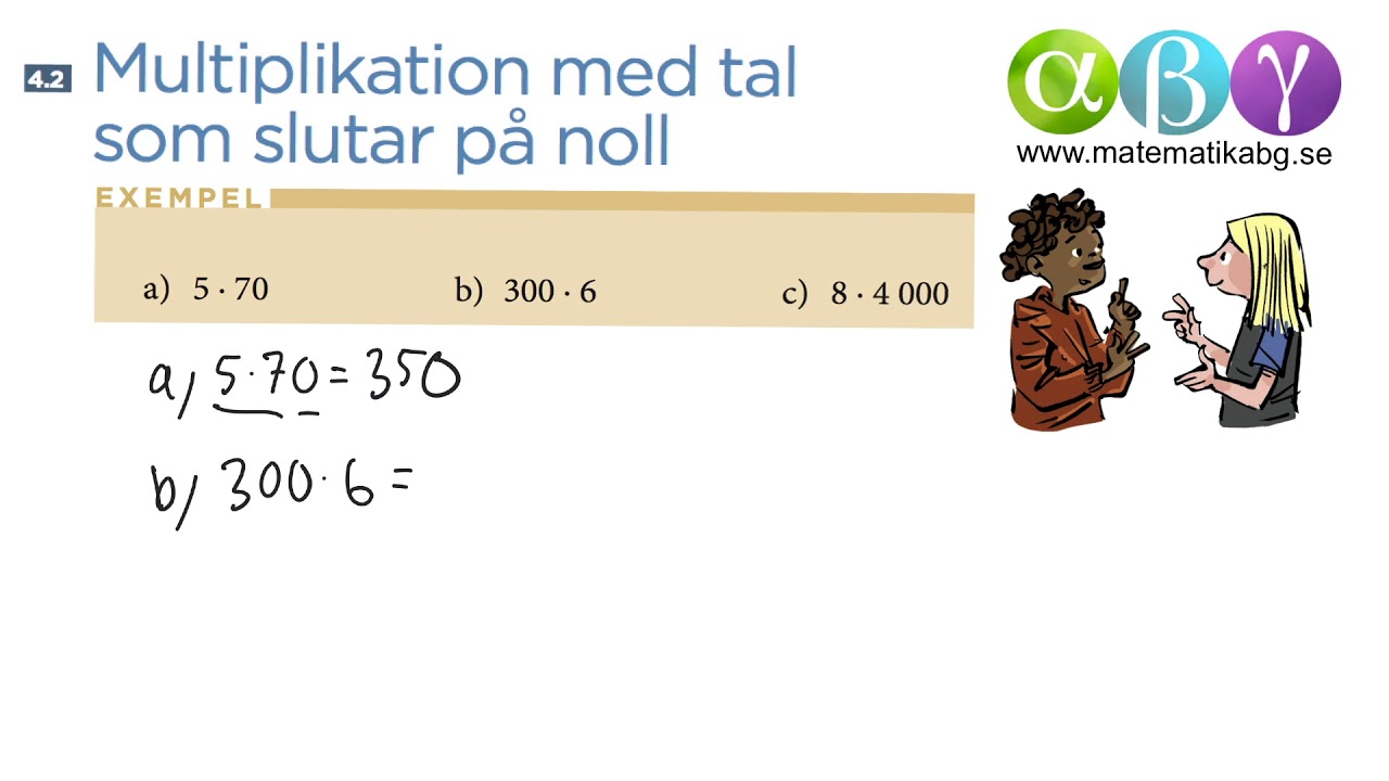 A 4.2 Multiplikation med tal som slutar på noll - YouTube