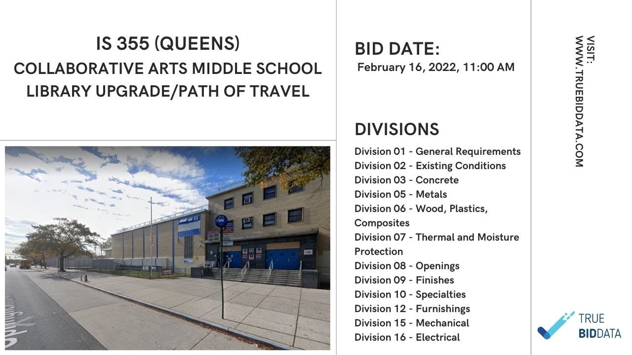 IS 355 (Queens) - Collaborative Arts Middle School - Library Upgrade ...