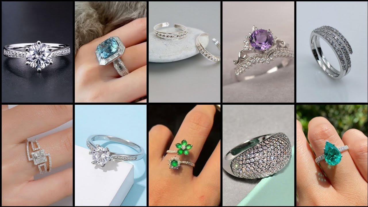 party wear top trendy silver rings design/latest office/formal wear ...