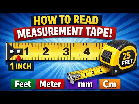 How to Read Measuring Tape (Feet, Inch, mm, cm) | Measuring Tape कैसे पढ़ें #trending #viral #video