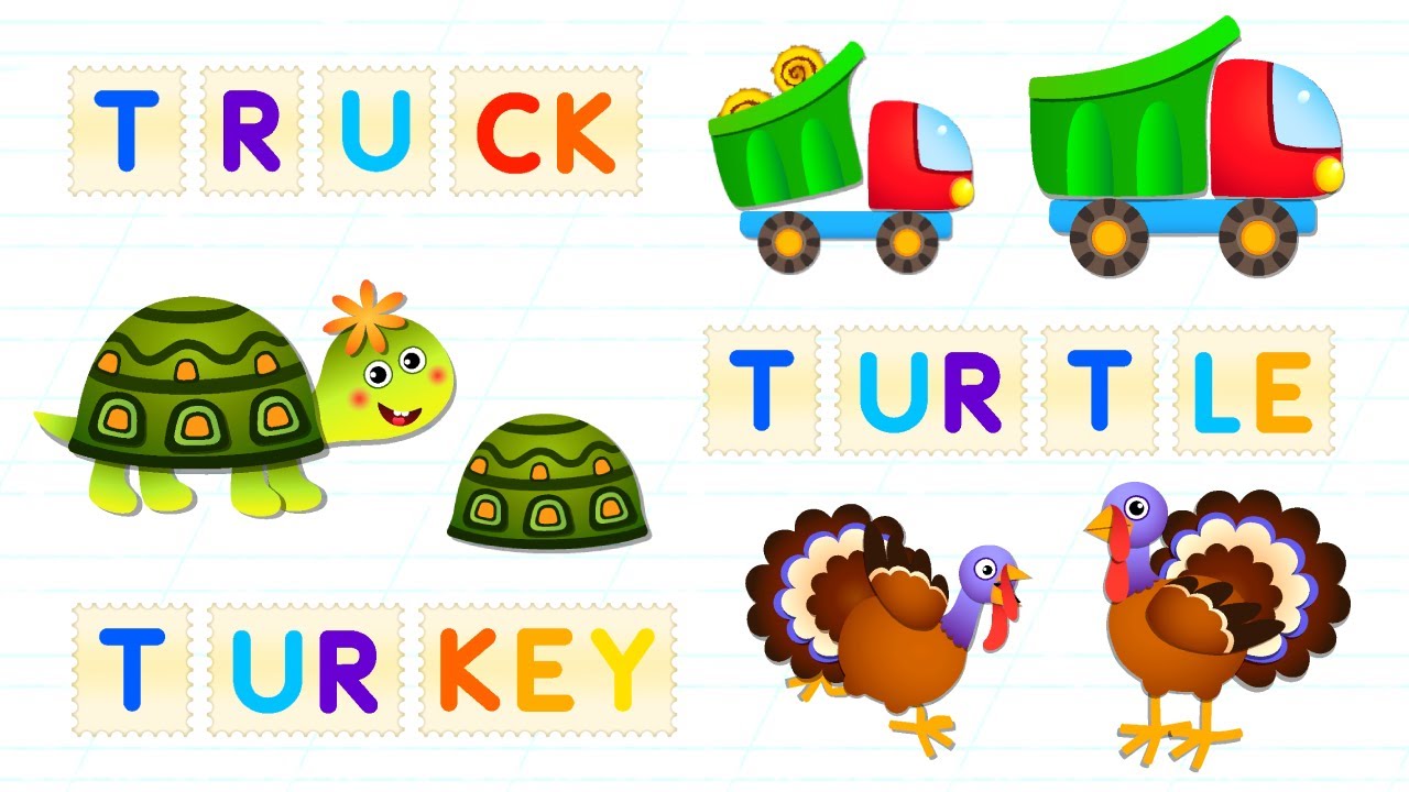 Bini ABC Phonics Academy - Letter T - TURKEY, TURTLE, TRUCK | Bini ...