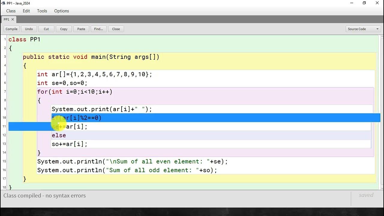 Array Unsolved Solution - Java Tutorial Class 10th ICSE Board - Part 59 - YouTube