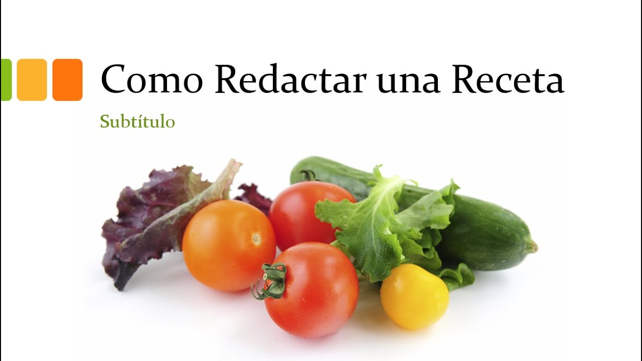 Como Redactar una Receta | Como elaborar una Receta | Partes de una ...