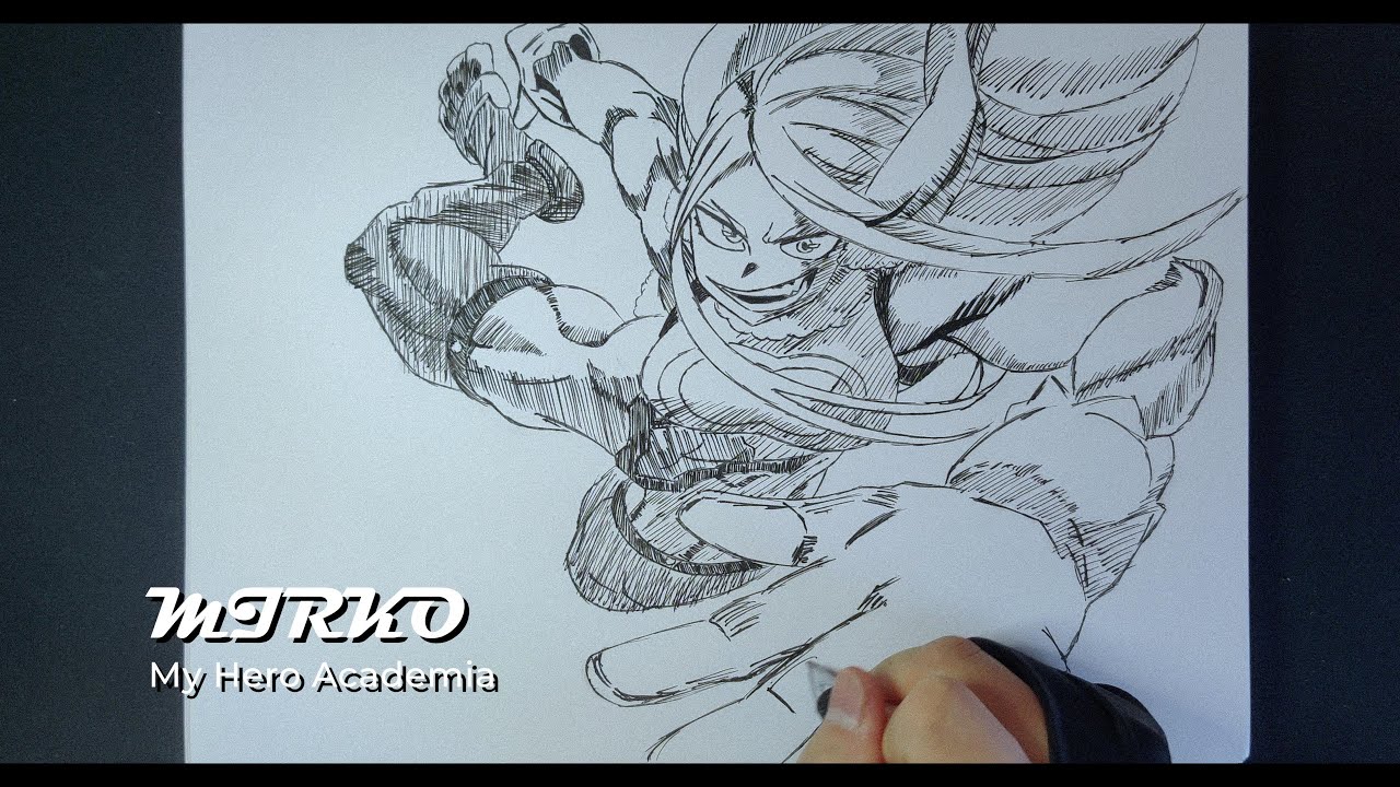 Drawing Mirko | My Hero Academia | Timelapse 28x Speed | Anime - YouTube