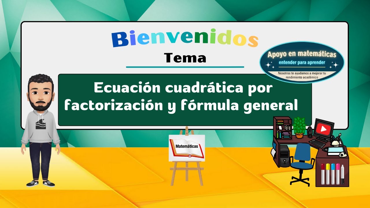 Ecuación cuadrática : por factorización y fórmula general - YouTube