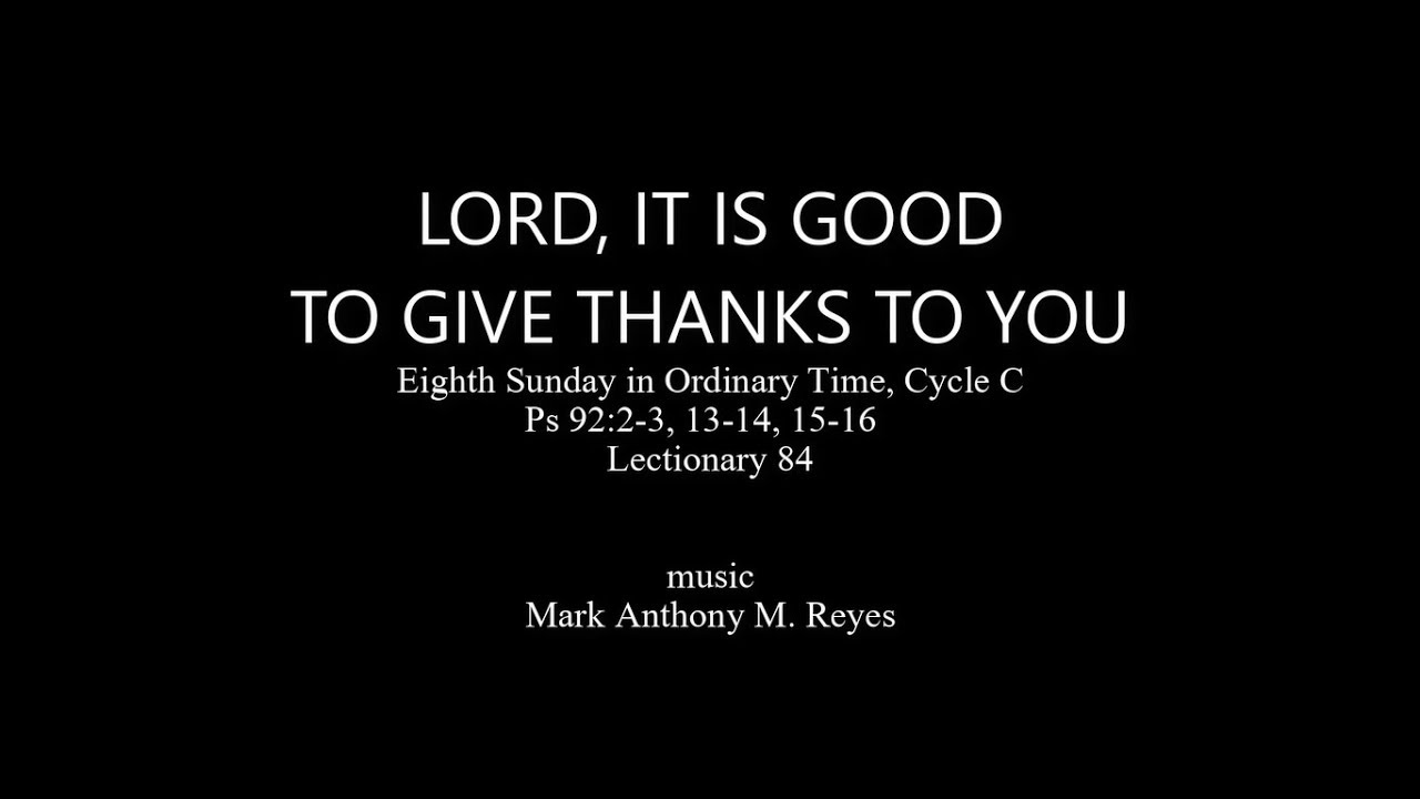 Eighth Sunday in Ordinary Time, Cycle C - YouTube