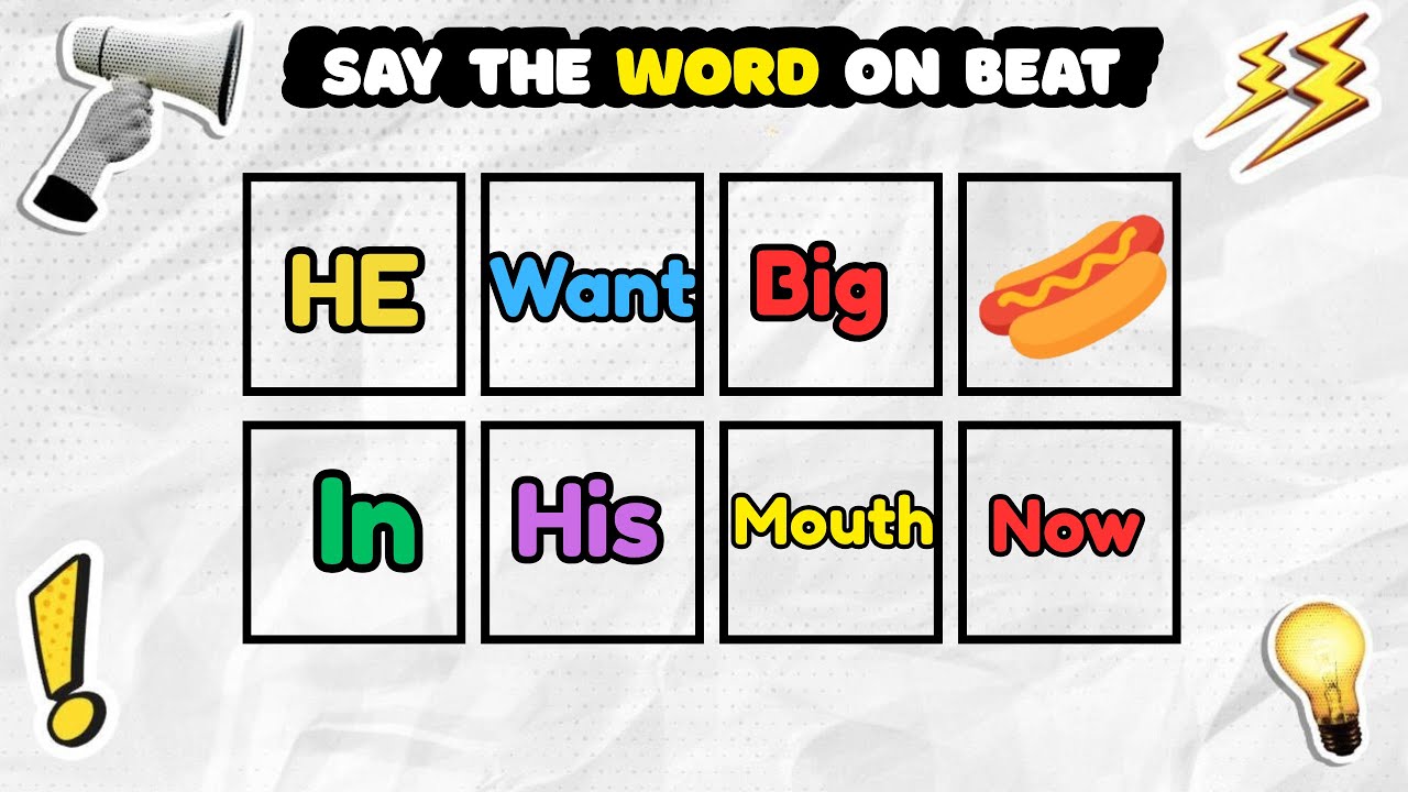 Say the Word on Beat | SUS easy medium Hard level (1-3) - YouTube