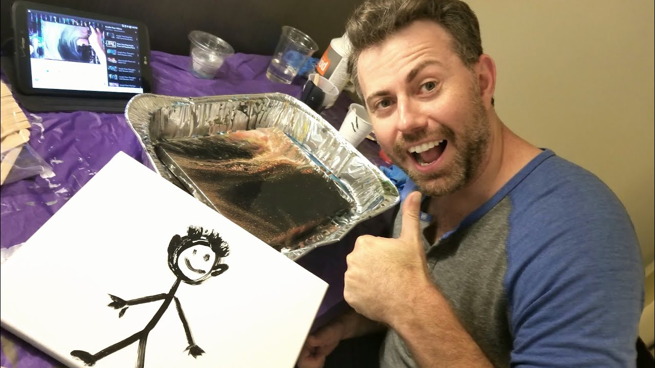 A Newbie Does an Acrylic Pour | With David Aranovich - YouTube