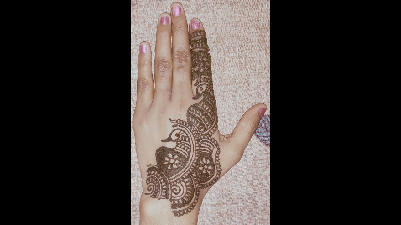 # Damn easy back hand mhndi design # simple nd attractive mhndi design ...
