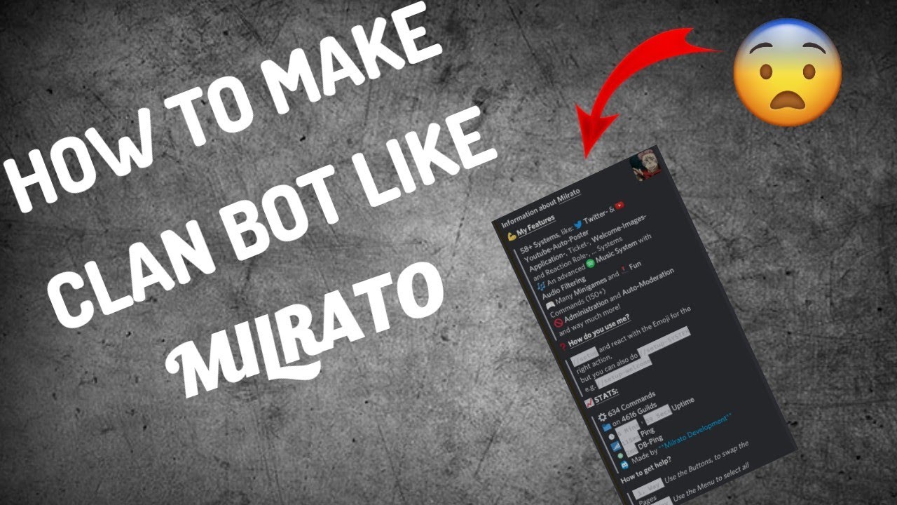 How To Make Clan Bot Like Milrato Discord Js V13 Youtube