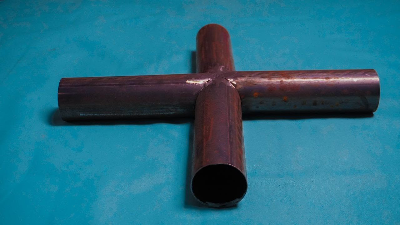Connect 4 iron pipes opposite each other - YouTube