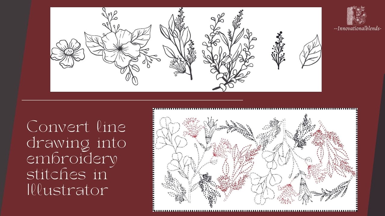 Embroidery stitch effect in Illustrator I How to create stitch effect I ...