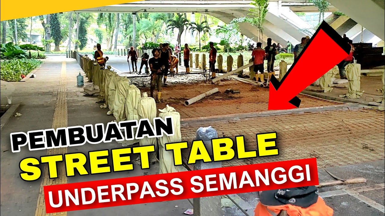 Pembuatan Speed Table di underpass Taman Semanggi - YouTube