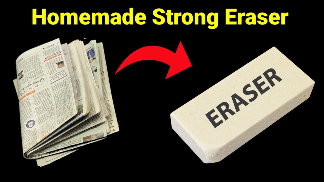 How to make Eraser With Balloon/Paper Eraser/homemade Eraser/Strong ...