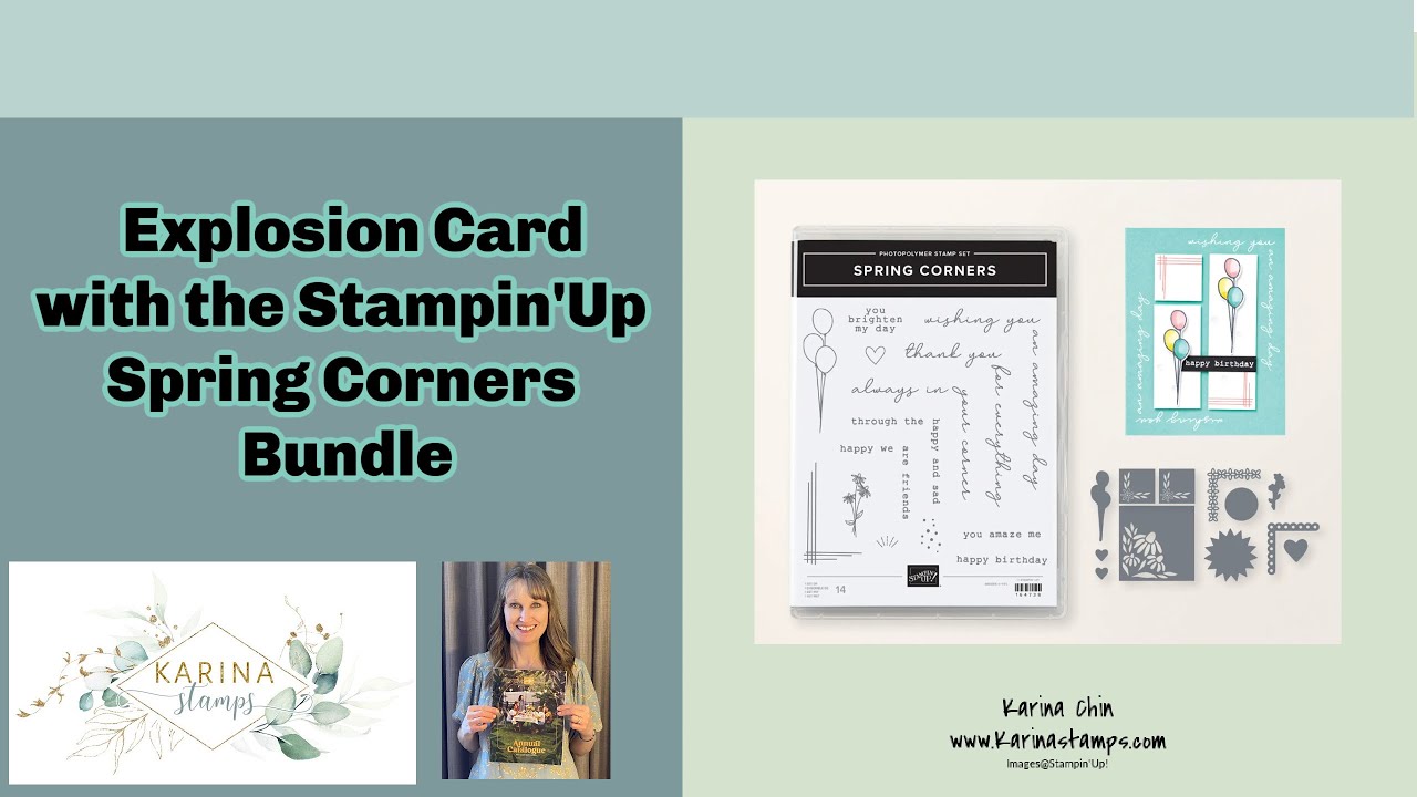 Stampin'Up Spring Corners Explosion Card - YouTube