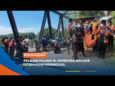 MAGETAN - Pelajar Hilang Di Jembatan Ngujur Ditemukan Meninggal