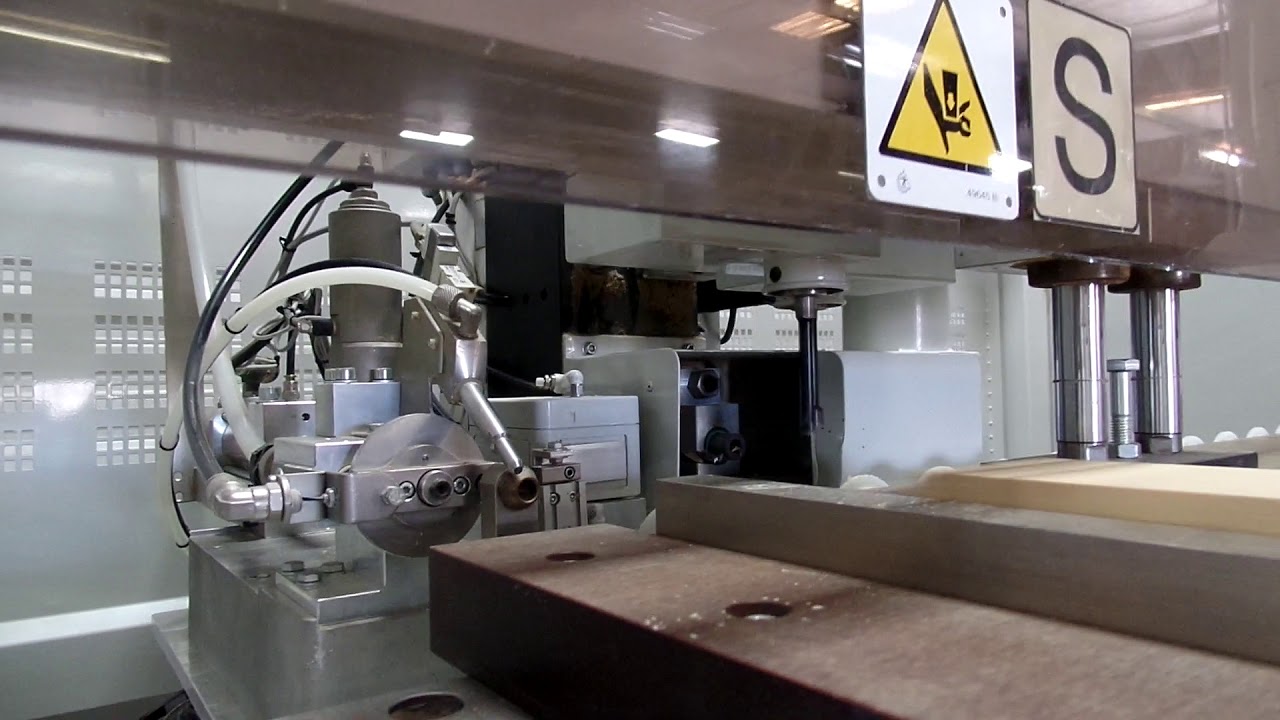 Omal HBD1000 Dowel Machine with Top Drill - YouTube