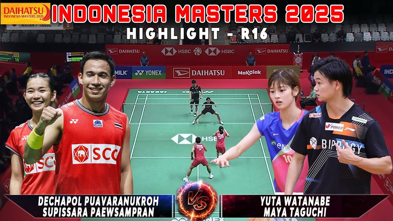Puavaranukroh/Paewsampran (Tha) Vs Yuta Watanabe/Maya Taguchi (Jpn ...